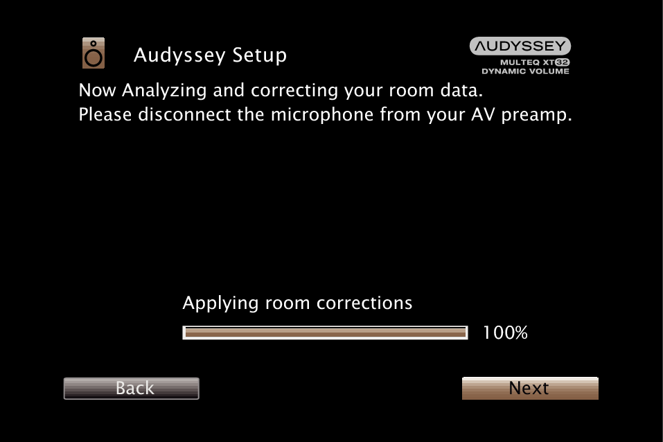 Procedure for speaker settings (Audyssey® Setup) AV7706