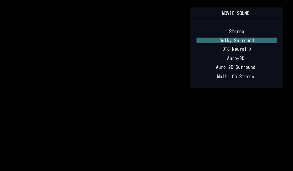 Selecting a sound mode CINEMA 40