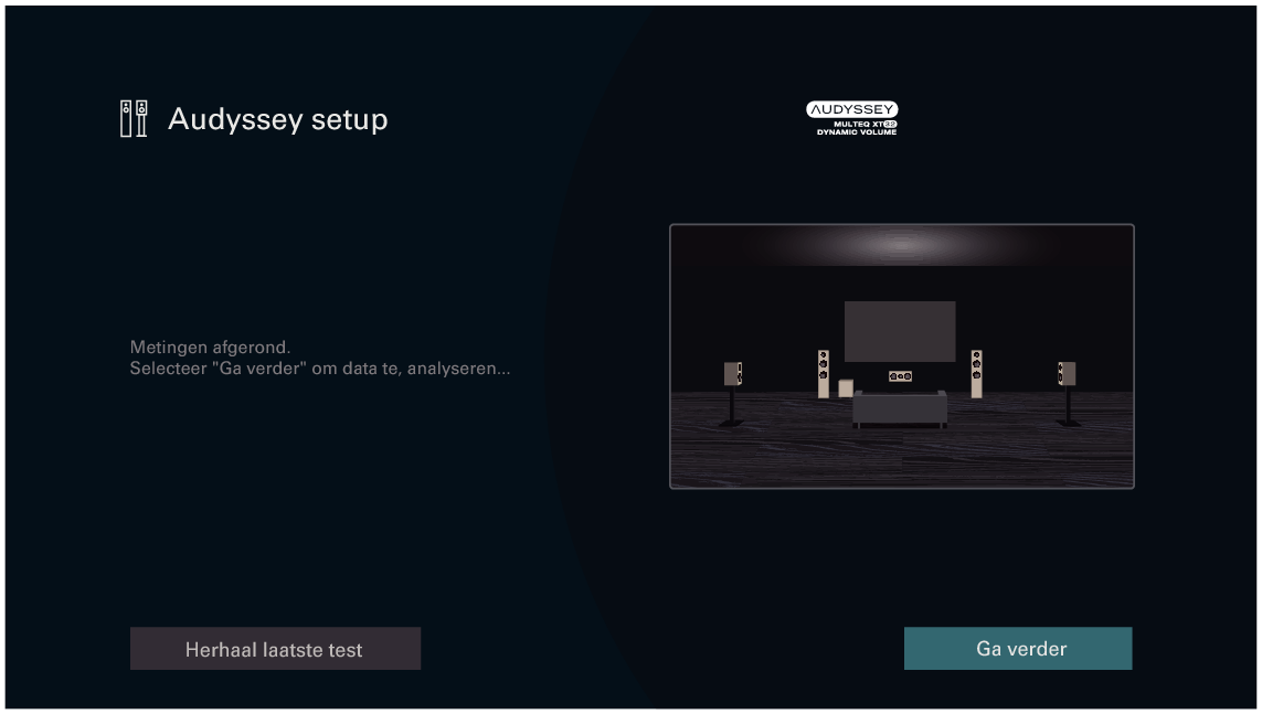 Procedure voor luidsprekerinstellingen (Audyssey® setup) CINEMA 50