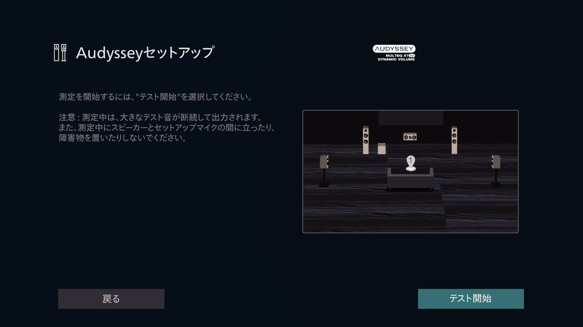 スピーカー設定の流れ（Audyssey®セットアップ） CINEMA 50
