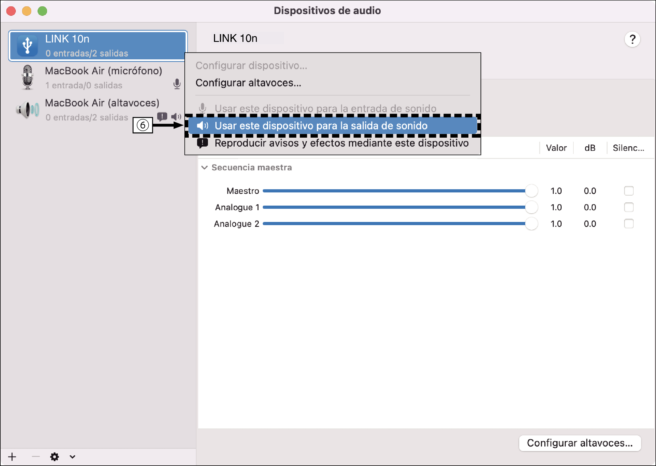 Conexión y reproducción desde un ordenador (USB-DAC) LINK 10n