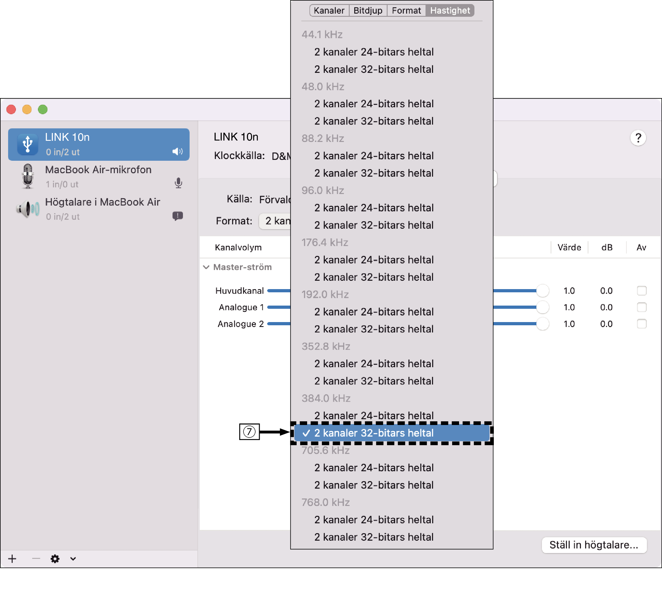 Ansluta och spela upp från en dator (USB-DAC) LINK 10n