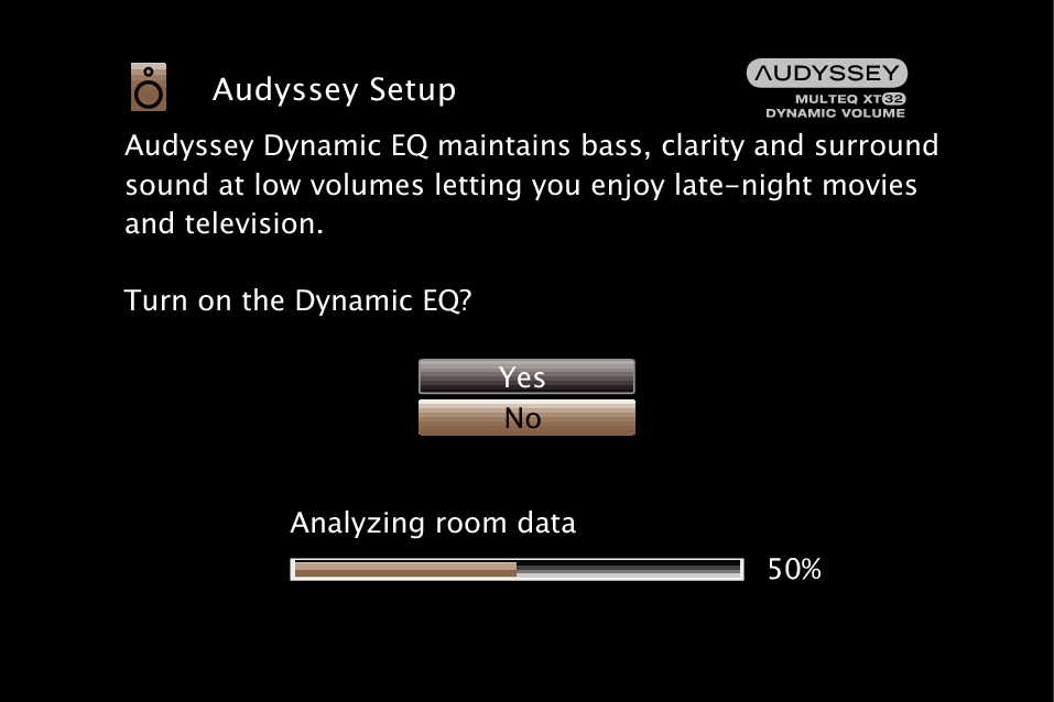 Procedure for speaker settings (Audyssey® Setup) SR6012