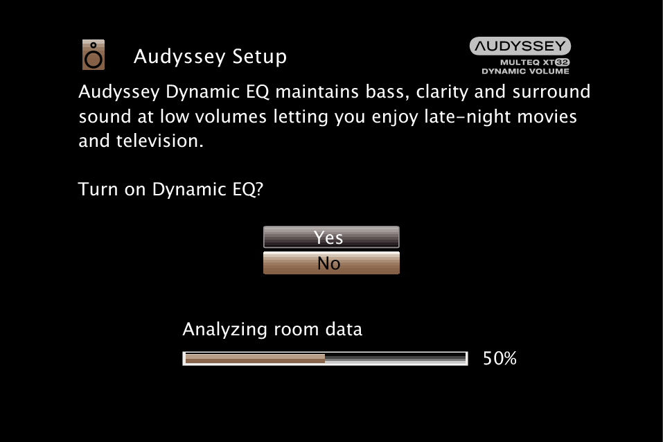 Procedure for speaker settings (Audyssey® Setup) SR6014
