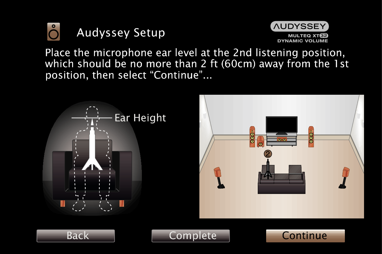 Procedure for speaker settings (Audyssey® Setup) SR7009