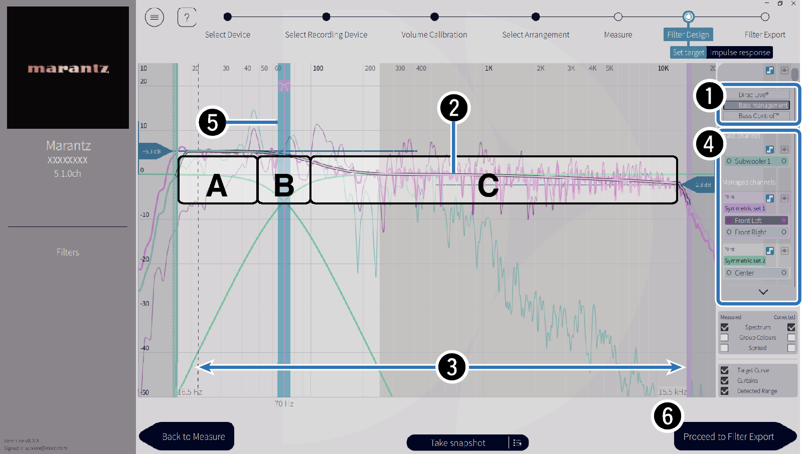 Measuring with Dirac Live software Dirac Live