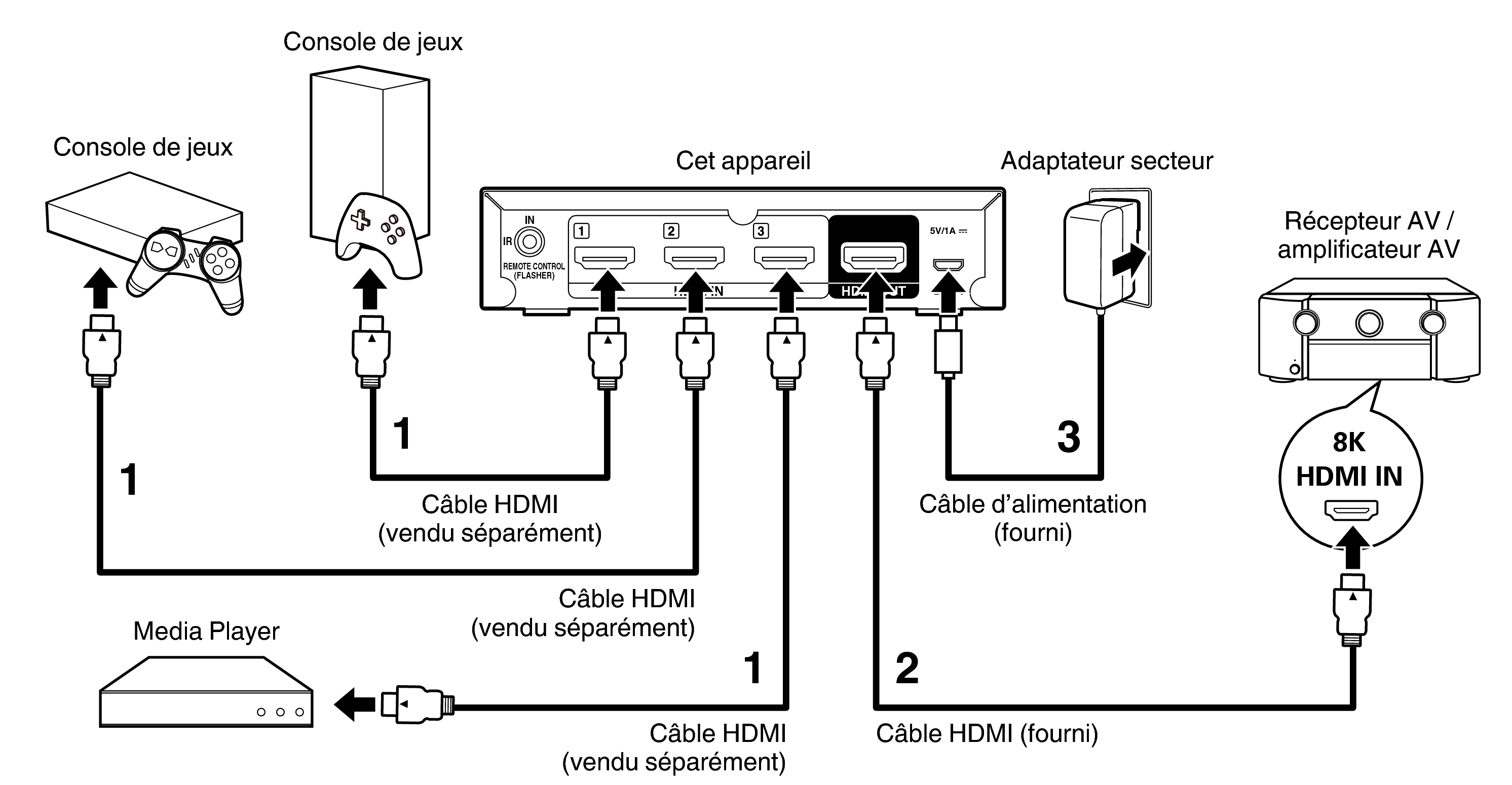 Connexions de base VS3003